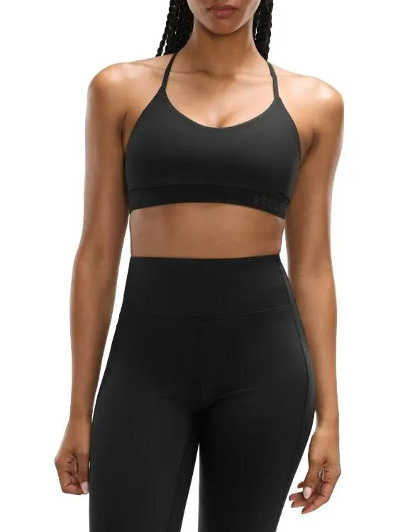 PELOTON Cadent V-neck Strappy Back Bra - Black