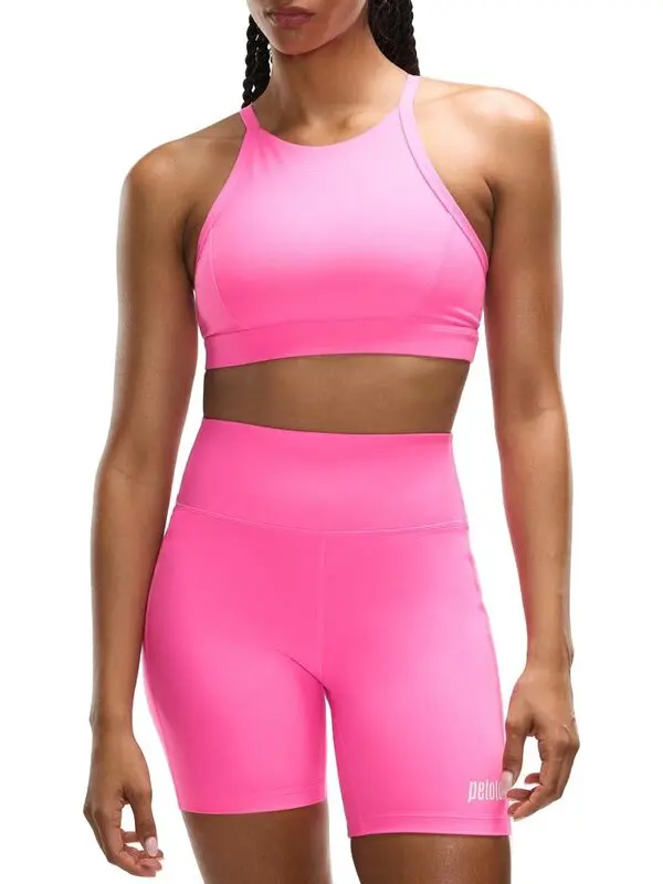 PELOTON Cadent Racer Front Bra - Hot Pink
