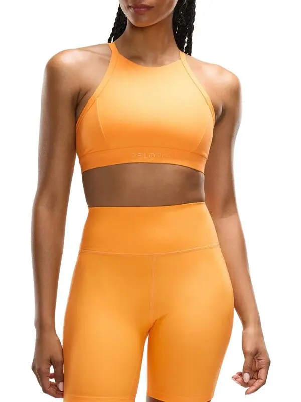PELOTON Cadent Racer Front Bra - Orange Pop