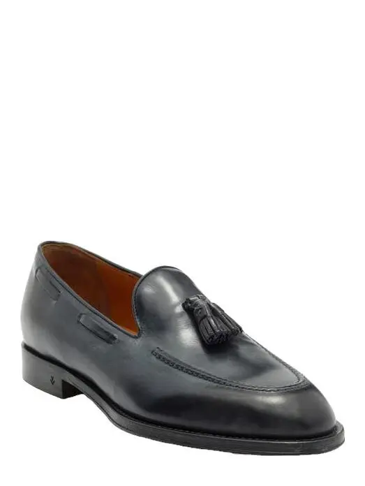 John Varvatos Barrow Leather Tassel Loafer - Charcoal