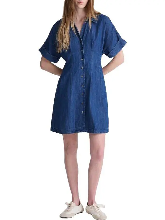 Madewell Pleated Denim Shirtdress - Clean Birkdale