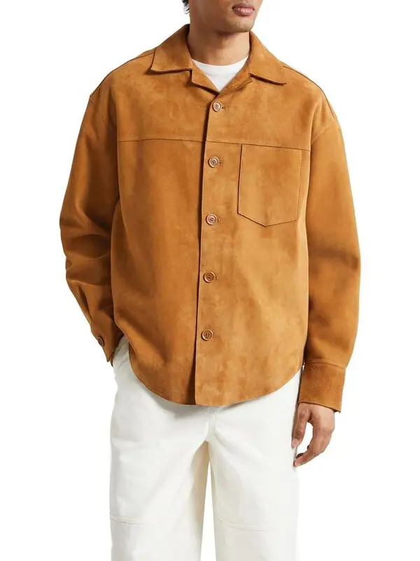 Ami Suede Overshirt - Caramel