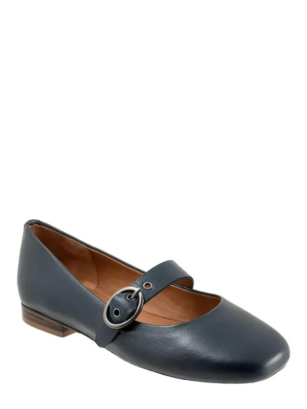 Softwalk Kassala Mary Jane Flat - Navy