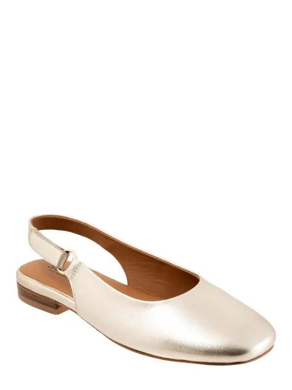 Softwalk Katy Slingback Flat - Champagne