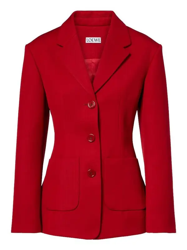 Loewe Wool-blend Blazer - Red