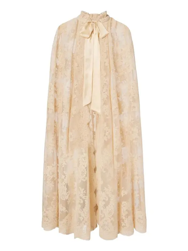 Zimmermann Como Lace Cape - White