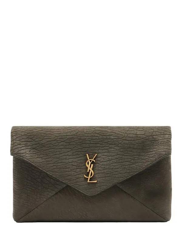 Saint Laurent Cassandre Large Pouch - Grey