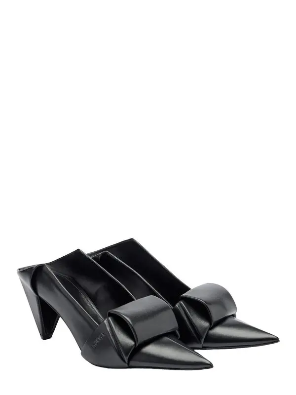 Loewe Origami Leather Mules - Black
