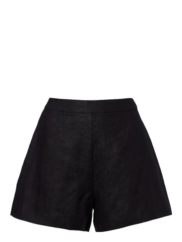 Posse Perri Linen Shorts - Black