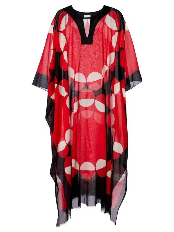 Dries Van Noten Printed Cotton Kaftan - Red