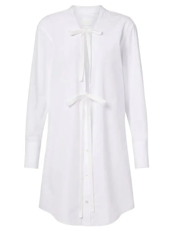 MAISON MARGIELA Cotton Poplin Shirt Dress - White