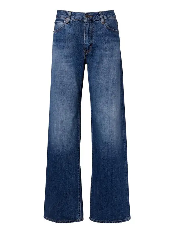 FRAME The Off Duty Stroll Wide-leg Jeans - Blue