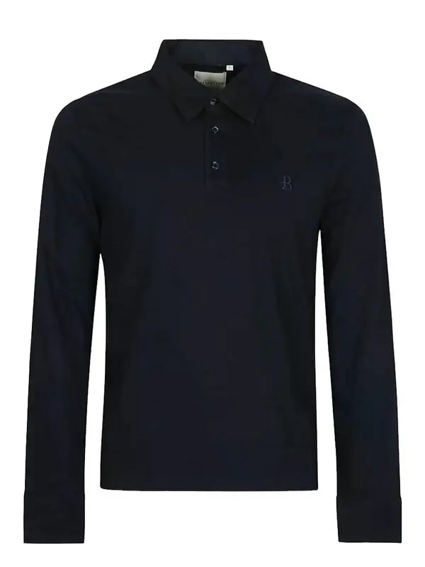 BALLANTYNE Long-sleeved Polo Shirt - Blue