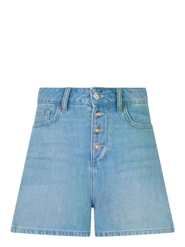 Liu Jo Button-fastening High-rise Shorts - Blue