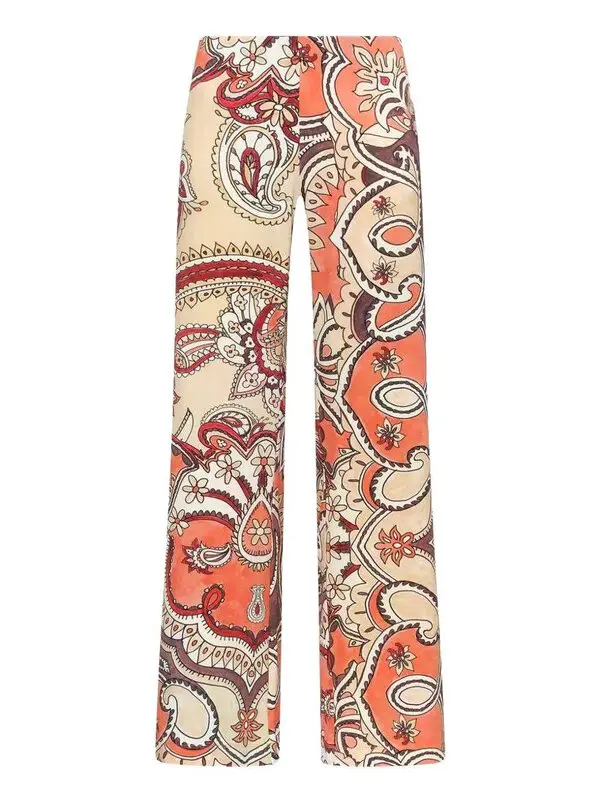 Malìparmi Paisley Pattern Trousers - Neutrals