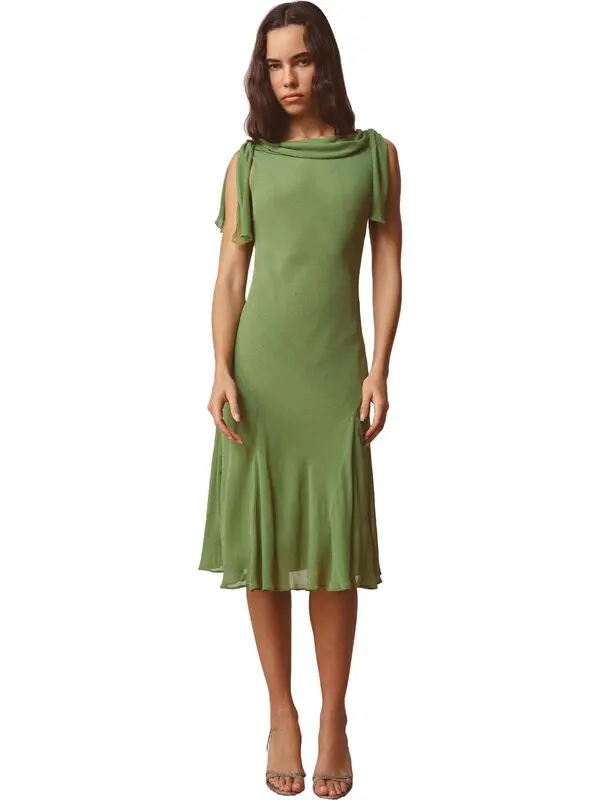 REFORMATION Oleta Midi Dress - Green