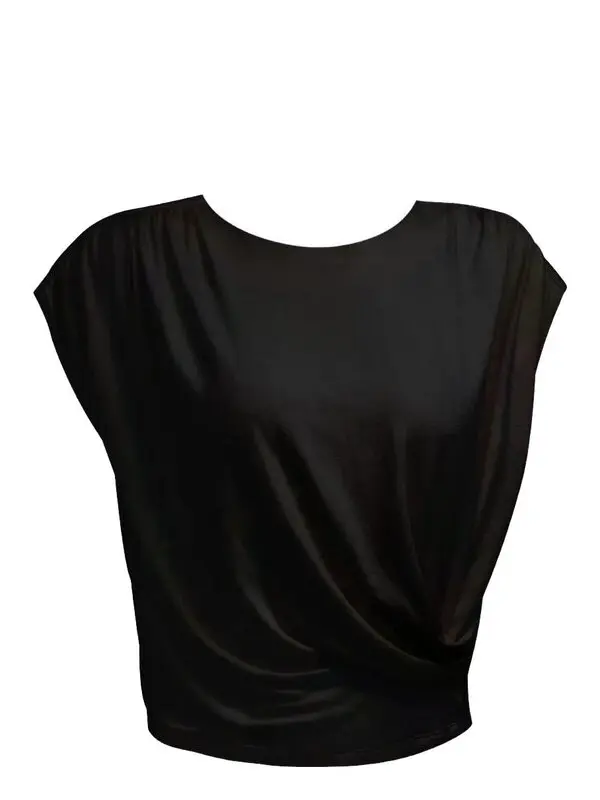 PINK FILOSOFY Matthiola Draped T-shirt - Black