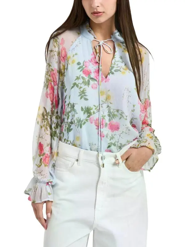 Liu Jo Floral Print Blouse - Blue
