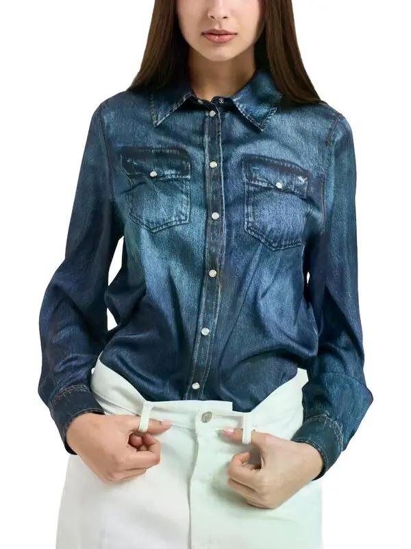 Liu Jo Long-sleeve Pocket Shirt - Blue