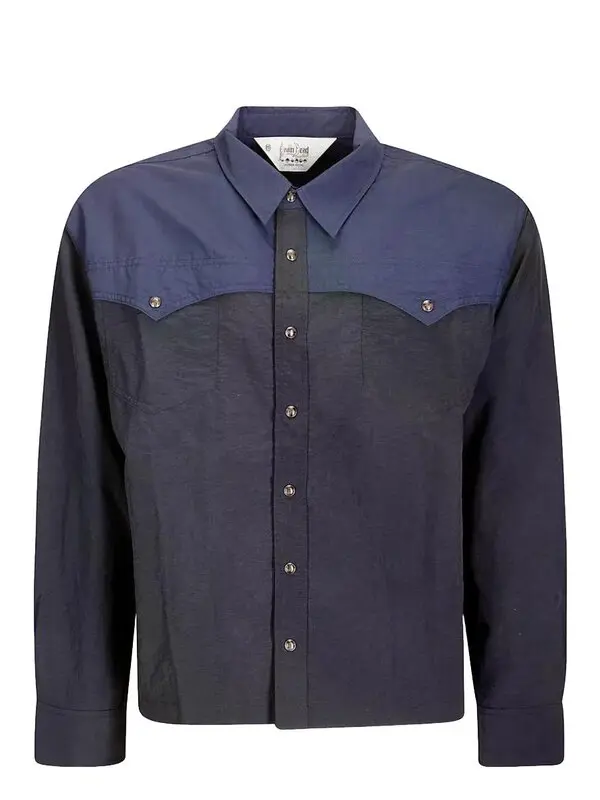 BRAIN DEAD Western-style Panelled Shirt - Black