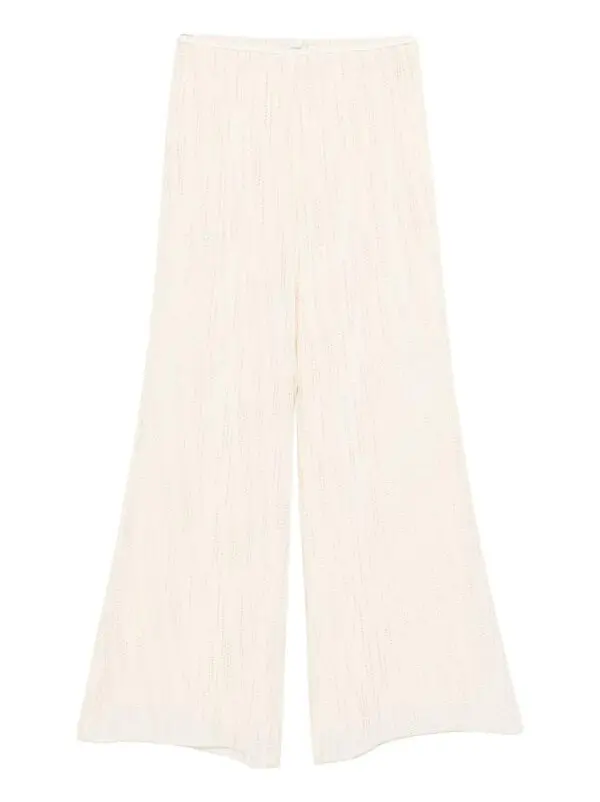 FORTE_FORTE Straight-leg Trousers - White