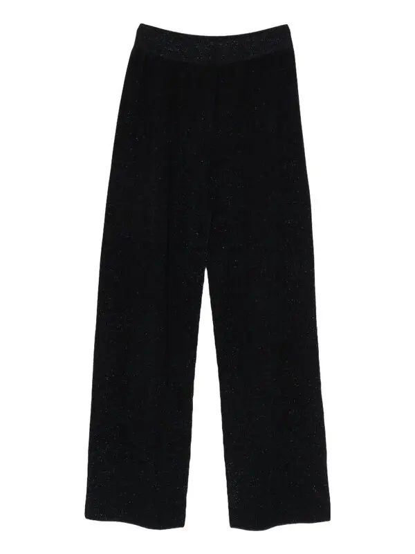 Fabiana Filippi Glitter Detail Cotton Trousers - Blue
