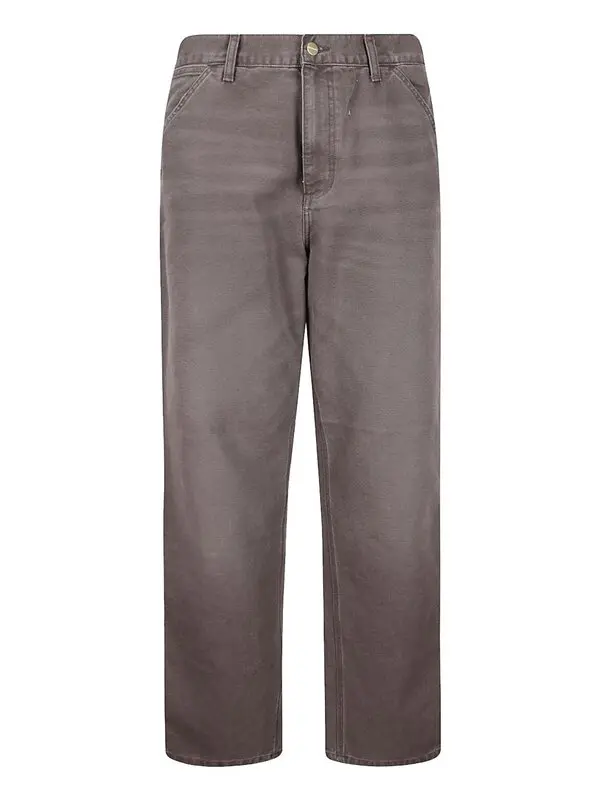 Carhartt Work In Progress Cotton Single-nkee Trousers - Grey