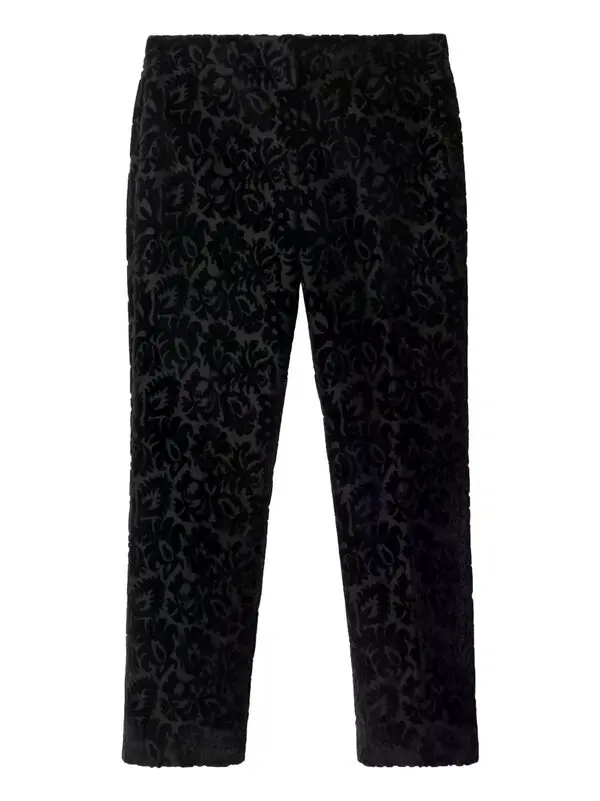 Burberry Jacquard Velvet Trousers - Black