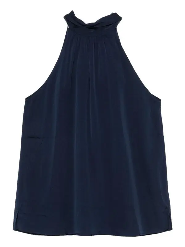 NOUVELLE SILK95FIVE Villette Silk Top - Blue