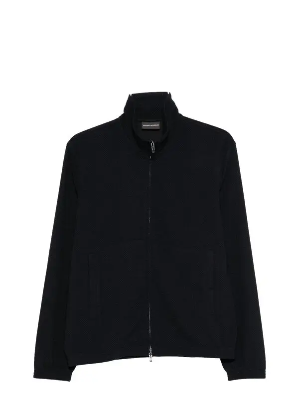 Emporio Armani High-neck Zip Sweatshirt - Blue
