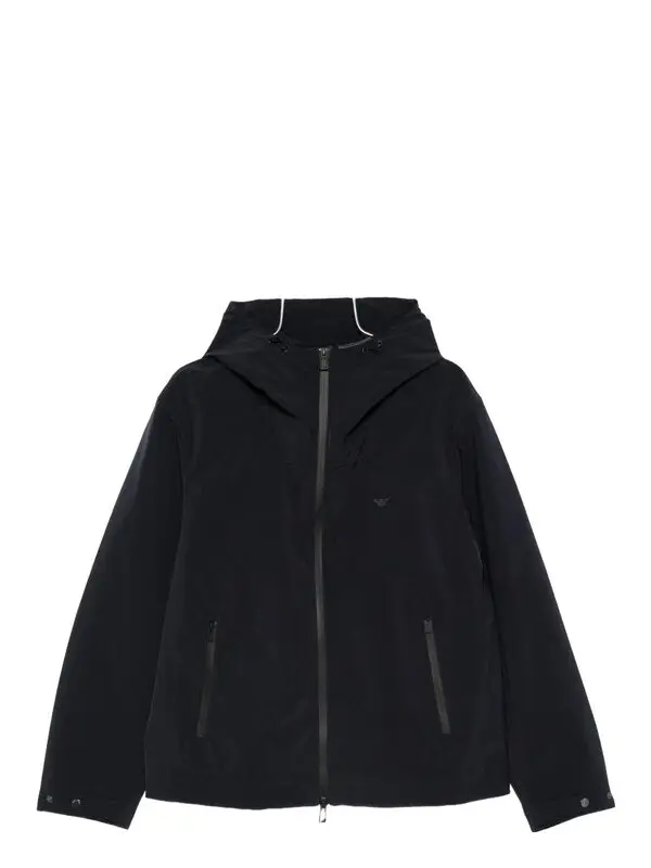 Emporio Armani Hooded Blouson Jacket - Blue