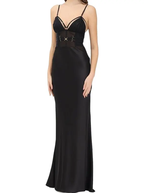 Elisabetta Franchi Long Dress - Black