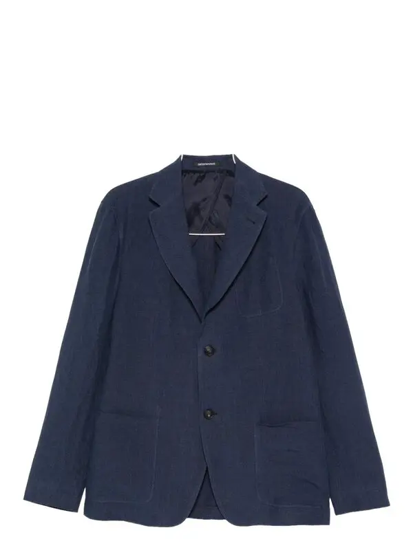 Emporio Armani Line Single-breasted Jacket - Blue