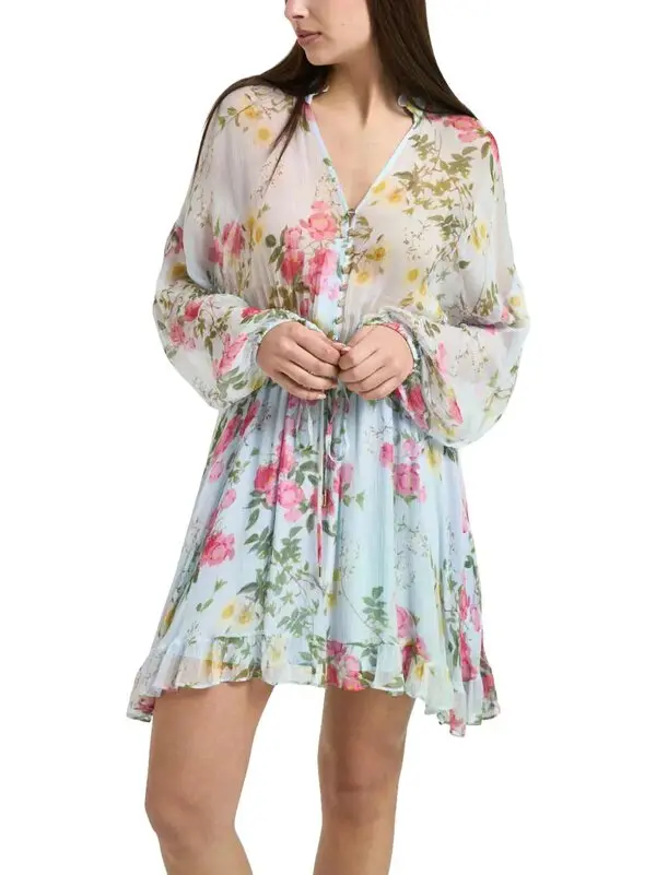 Liu Jo Floral-print Mini Dress - Blue