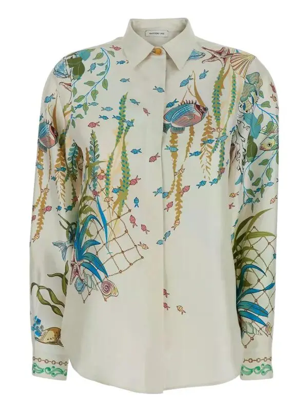 MANTERO 1902 Printed Shirt - Neutrals