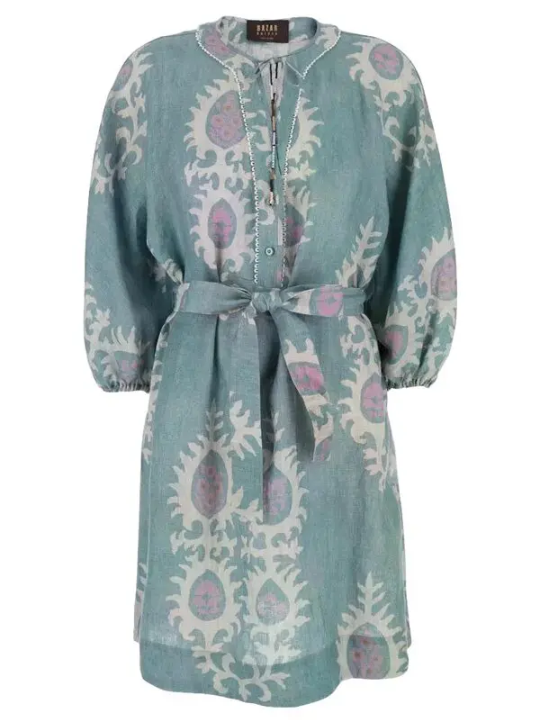 BAZAR DELUXE Printed Tie Dress - Blue