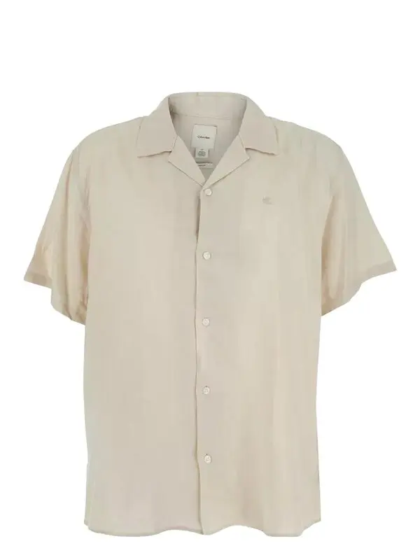 Calvin Klein Button Short-sleeve Shirt - Neutrals