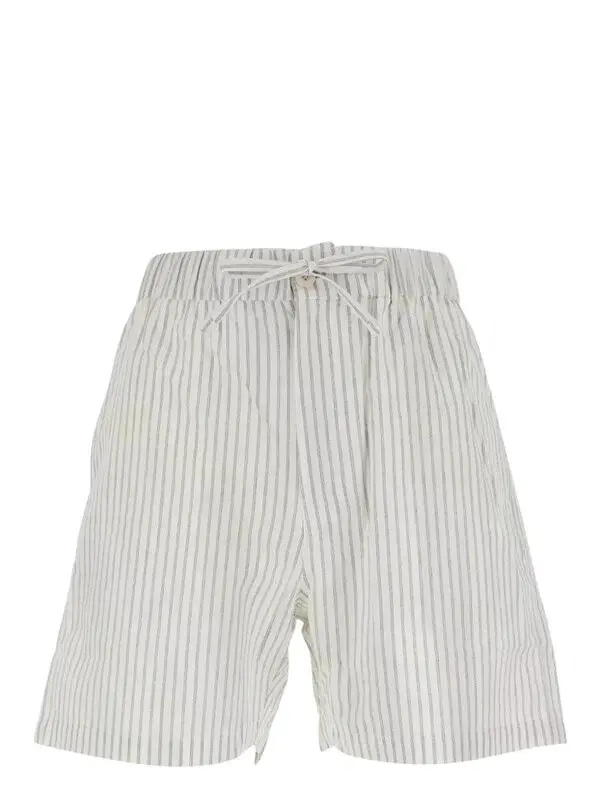 COOR Striped Drawstring Shorts - White