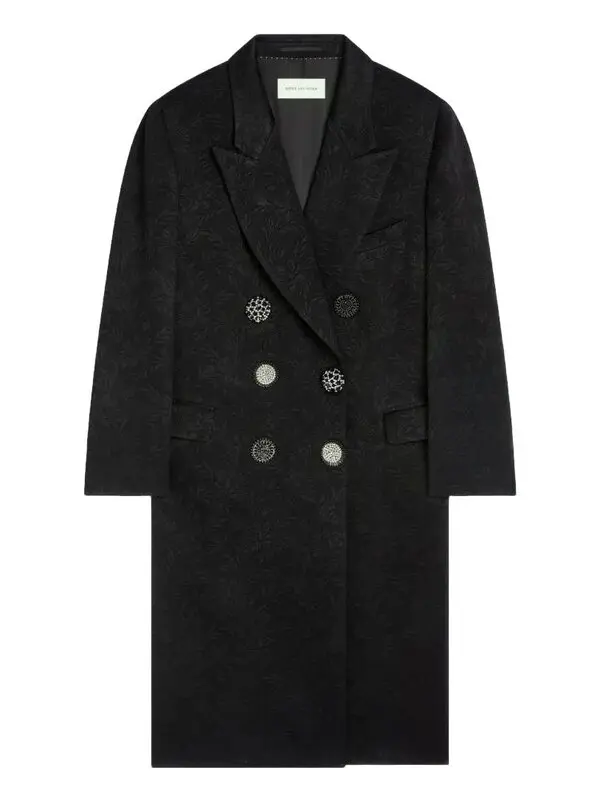 Dries Van Noten Buttoned Coat - Black