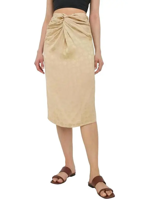 HERSKIND Knot Midi Skirt - Neutrals