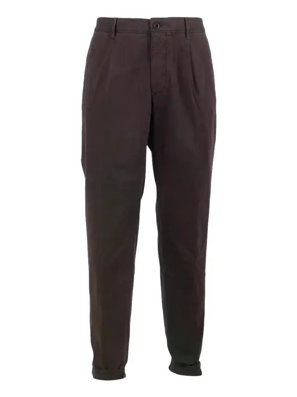 Incotex Pleated Straight Trousers - Brown