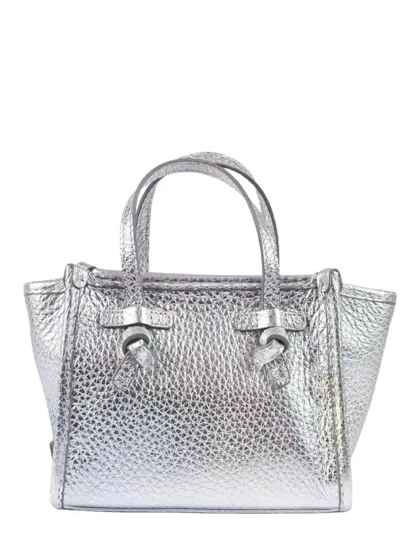GIANNI CHIARINI Textured-leather Top-handle Bag - Silver