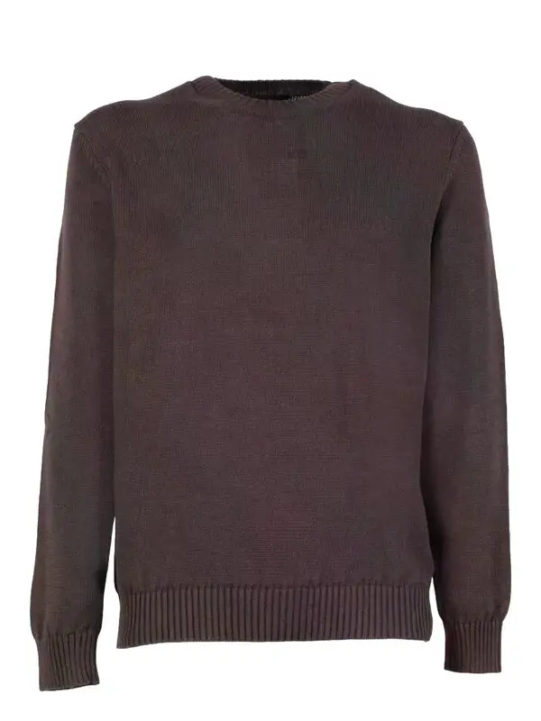 ZANONE Long-sleeved Crew-neck Sweater - Brown