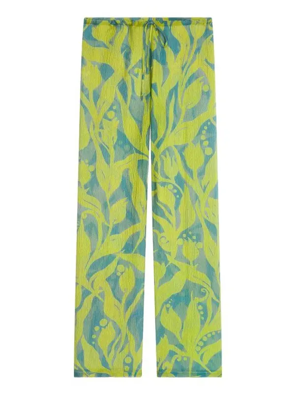 Dries Van Noten Floral-print Trousers - Green