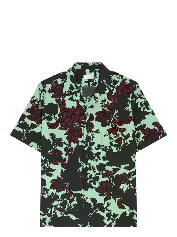 Dries Van Noten Embroidered Shirt - Green