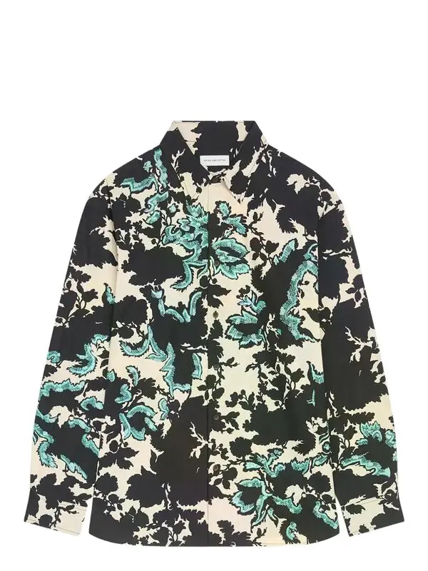 Dries Van Noten Loose Embroidered Shirt - Black