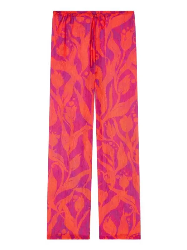 Dries Van Noten Printed Trousers - Pink