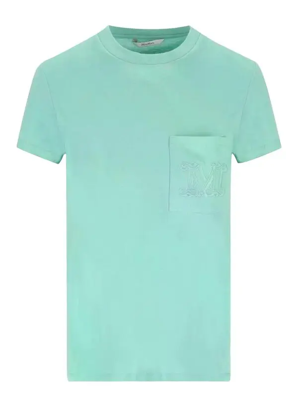 Max Mara Chest-pocket Logo T-shirt - Green