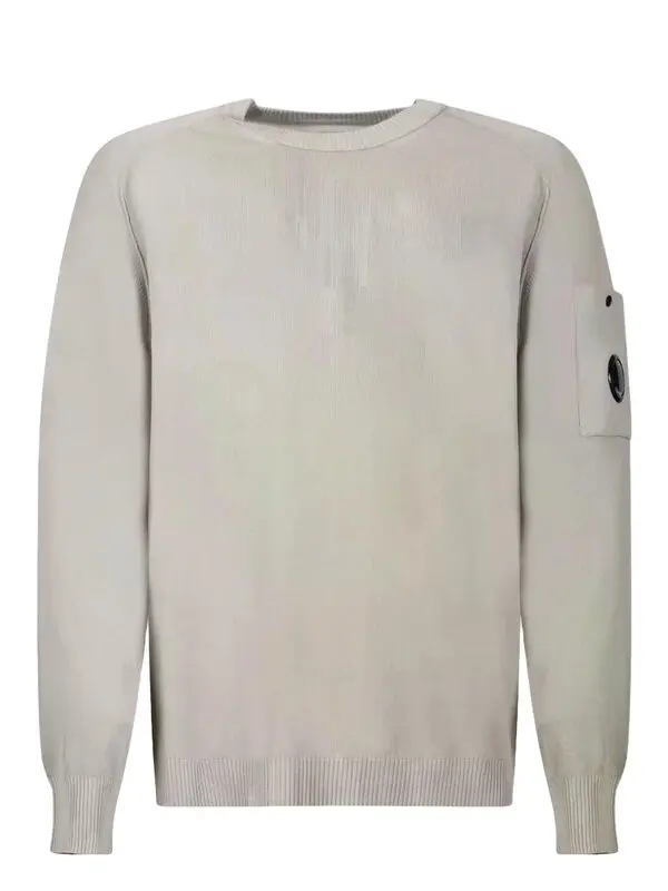 C.P. COMPANY Long-sleeved Sweater With Patch Pocket - Neutrals