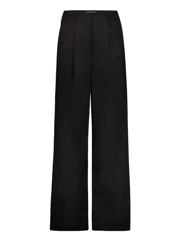 DRHOPE Double-pleat Tailored Trousers - Black
